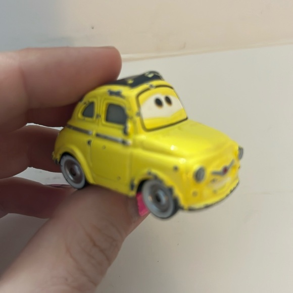 Disney | Toys | Disney Pixar Cars Yellow Luigi Fiat Toy Car Preowned ...